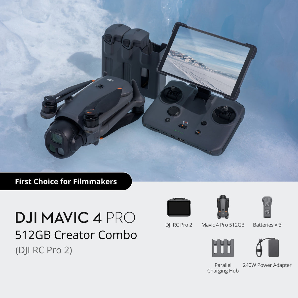 DJI Mavic 4 Pro Drone 512GB Creator Combo with RC Pro 2 – DJI Hasselblad