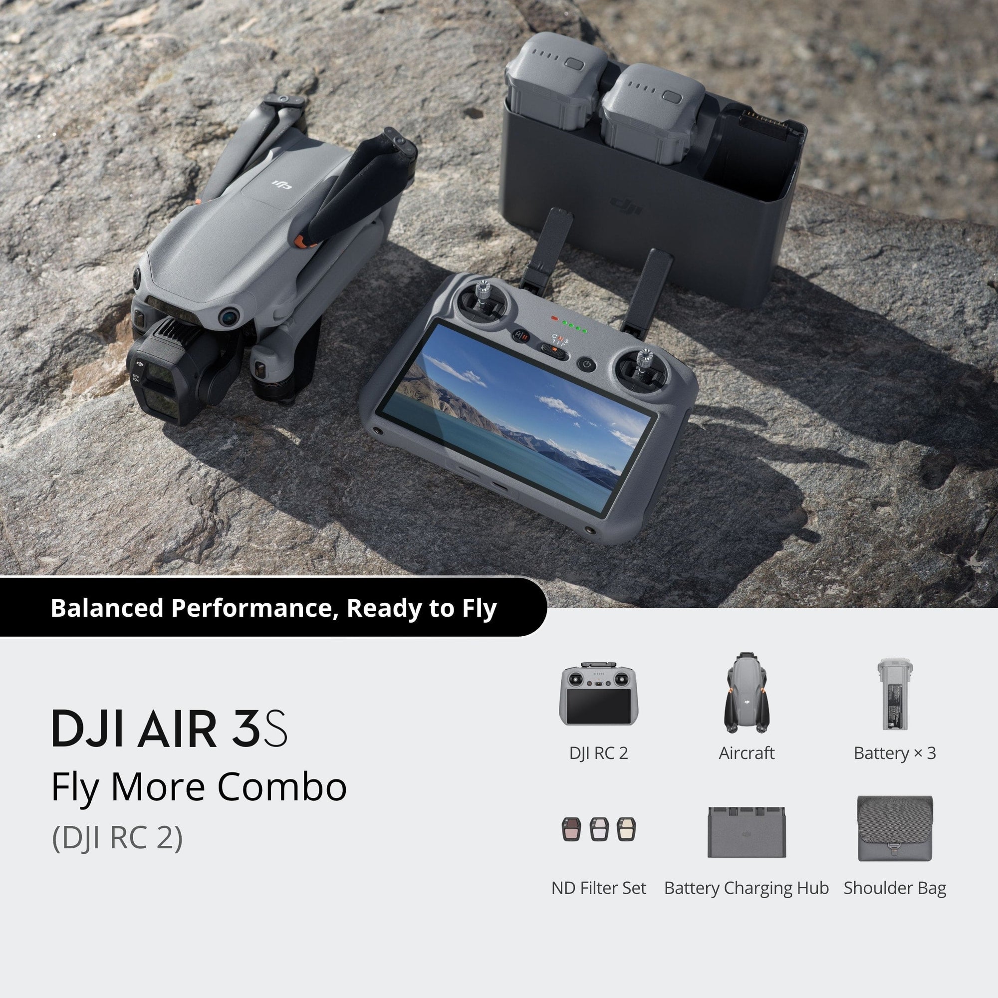 DJI Air 3S Camera Drone Fly More Combo with RC 2 Controller – DJI ...