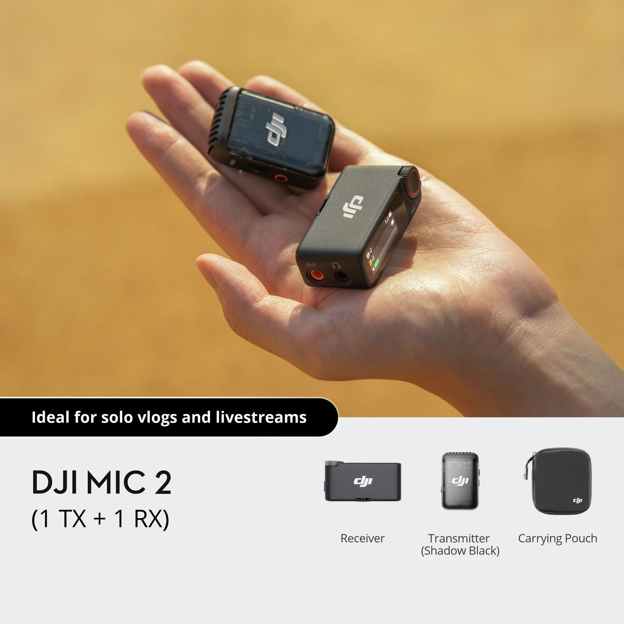 DJI Mic 2 (1 Transmitter + 1 Receiver ) – DJI Official Retail UK