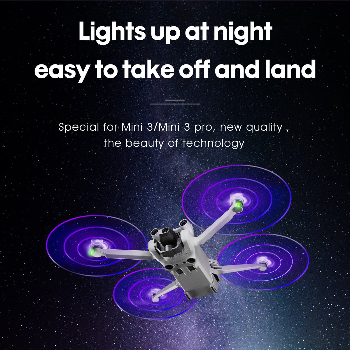 Drone LED Flash Propellers For DJI Mini 3 / Mini 3 Pro / Mini 4 Pro ...